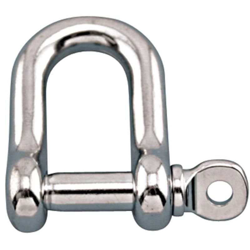 1" Stainless Screw Pin D Shackle | WLL 6000 lbs