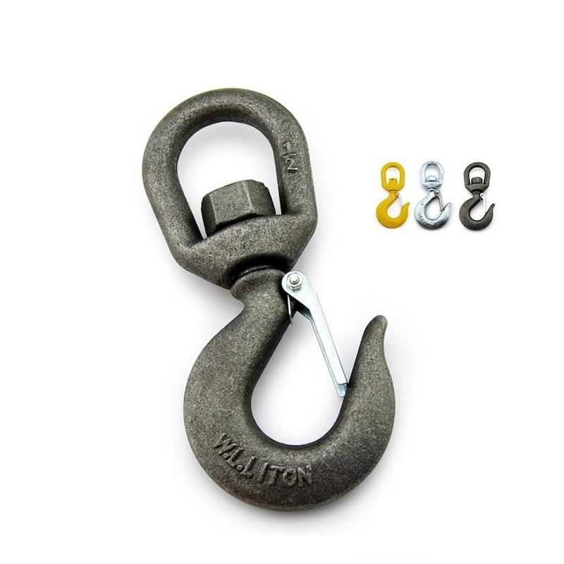 Alloy Steel Lifting Swivel Hook with Safety Latch - Aqua Rigging